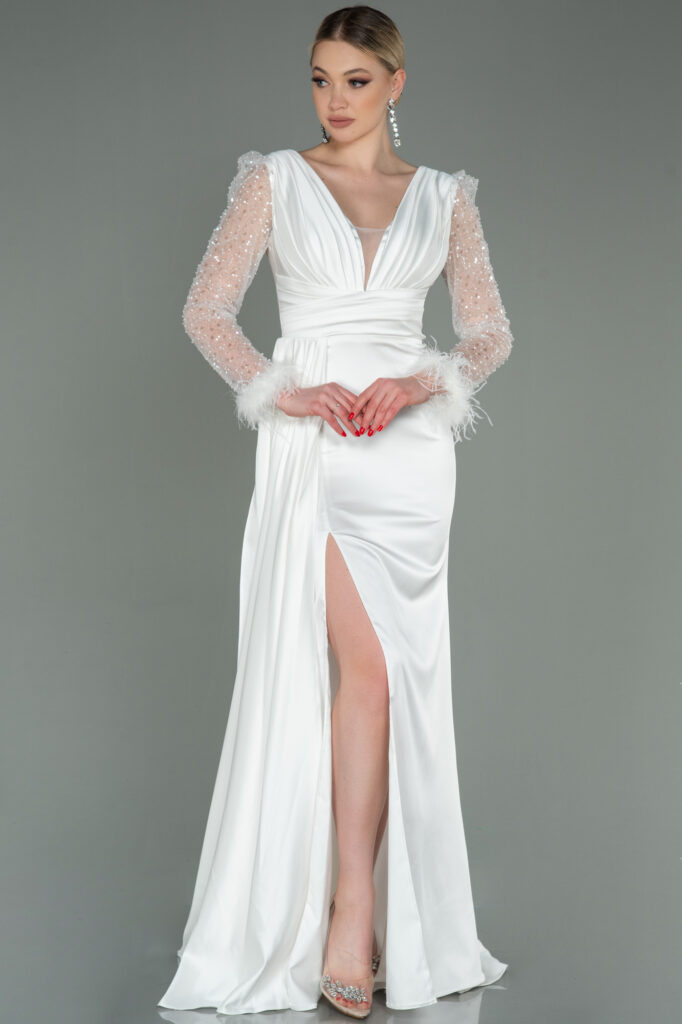 Robe de Soirée Longue Satin Blanc | Tunisie - تونس avril 2026